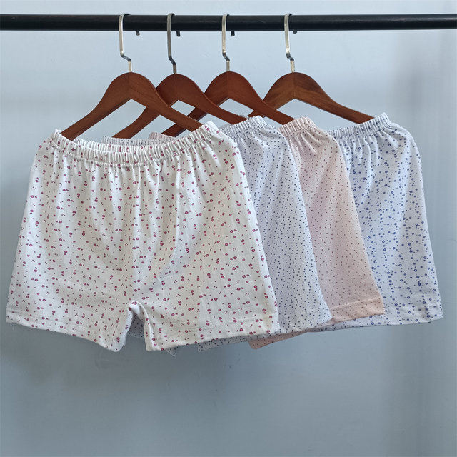 Women's underwear pure cotton high waist boxer underwear mother safety ...