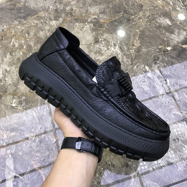 Men's Shoes Genuine Leather Pea Shoes Pure Deerskin Slip-in Breathable ...