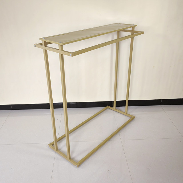 Clothing store island rack simple style clothes display rack floor ...