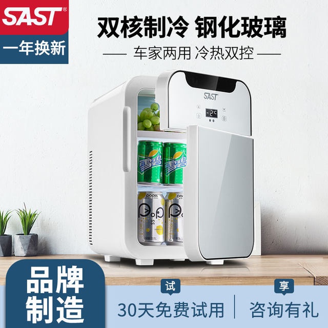 SAST car mini refrigerator car home dual-use mini beauty makeup small ...