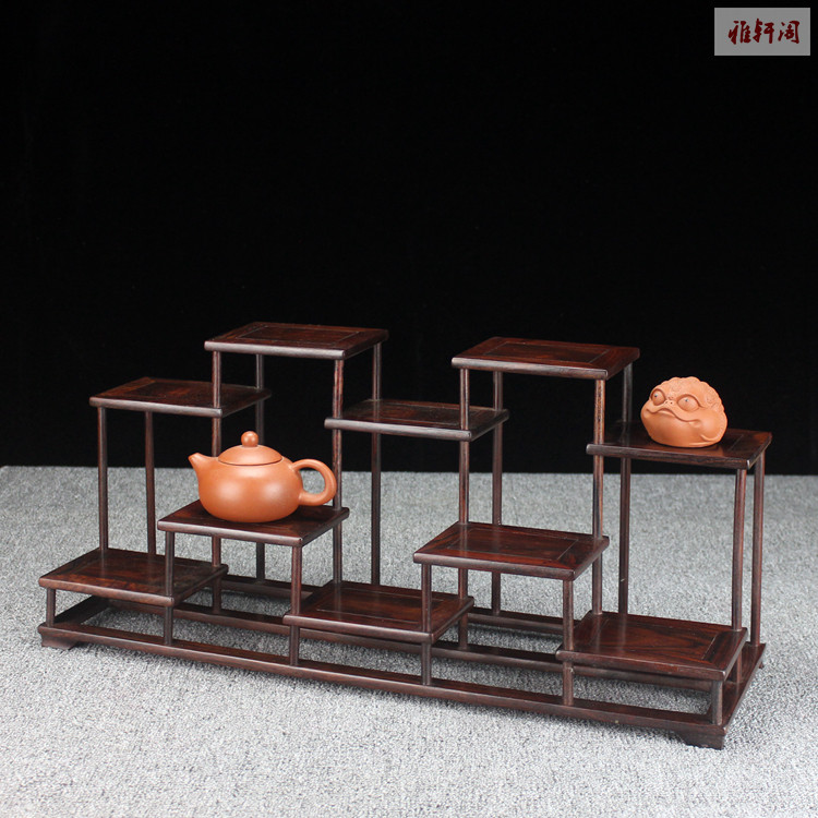 Red rosewood mortise and tenon mahogany Xiaoduobao Pavilion teapot tea ...