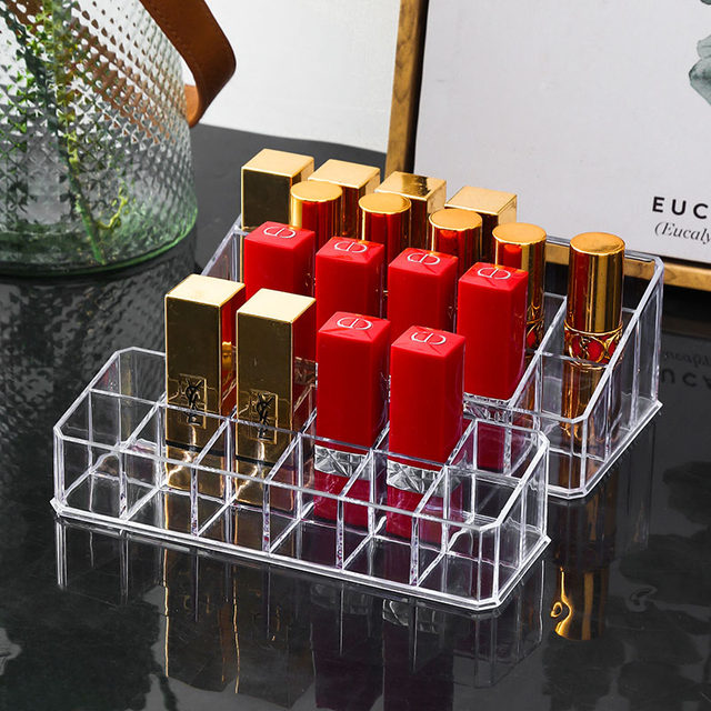 Transparent deepened lipstick storage box makeup and skin care products ...