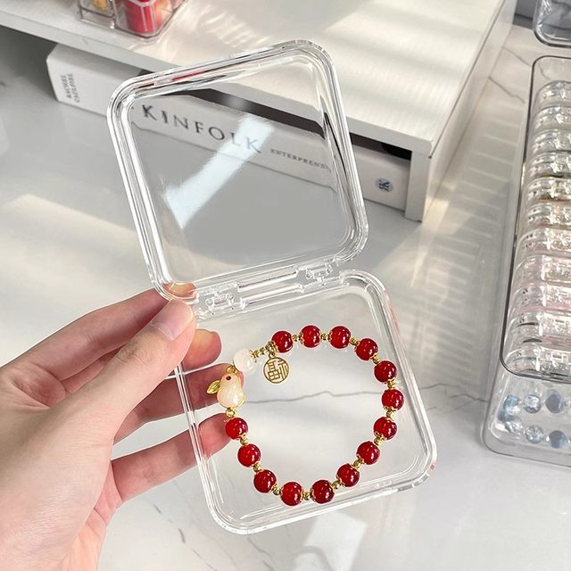 Wenwan Bracelet Storage Box Transparent Dustproof Acrylic Bodhi Rice ...