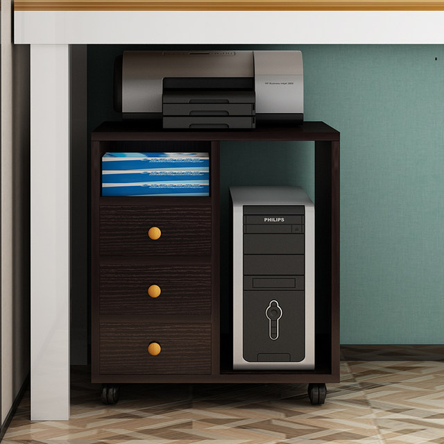 Simple printer rack movable computer main rack storage rack with pulley ...