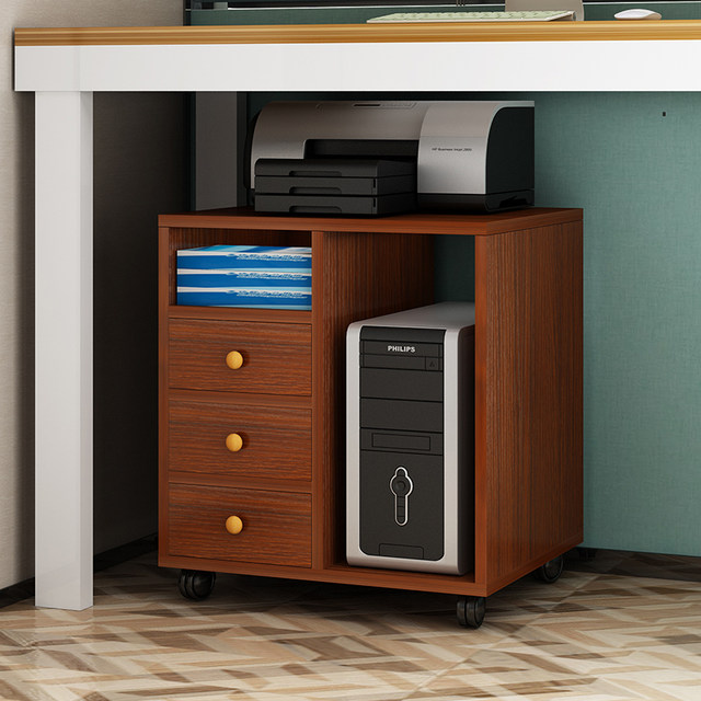 Simple printer rack movable computer main rack storage rack with pulley ...