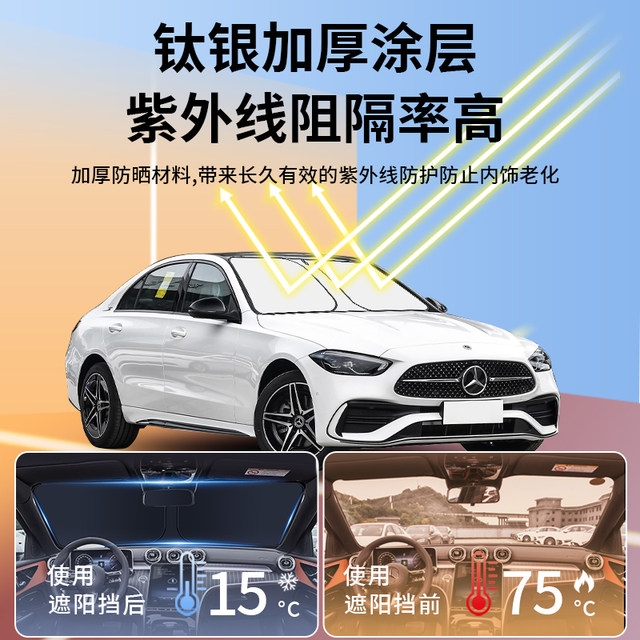 Suitable for Mercedes-Benz GLC/C260L/E300L/GLB/C-class B-class car sunshade panel front ...