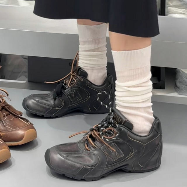 Poetry orchid Women's Shoes 2024 Autumn New Leather Makes Old Inner ...