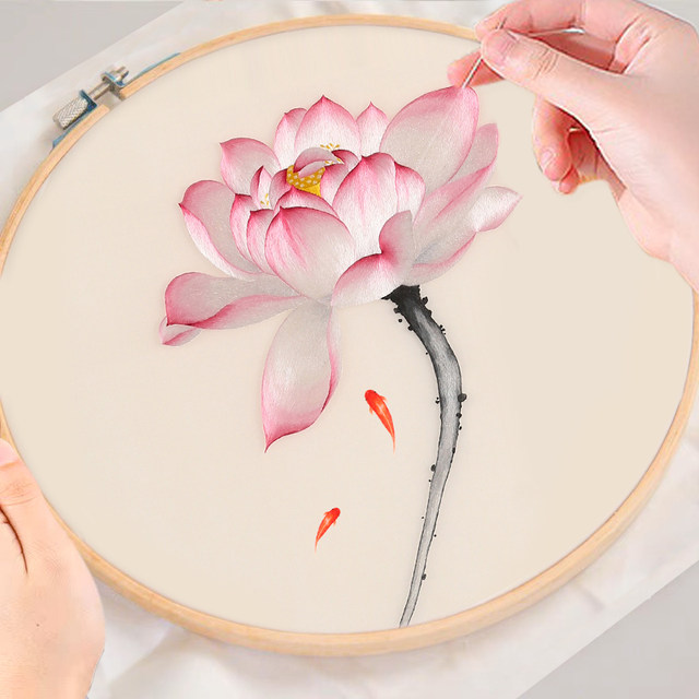 Su embroidery diy kit for beginners hand embroidery self-embroidery ...