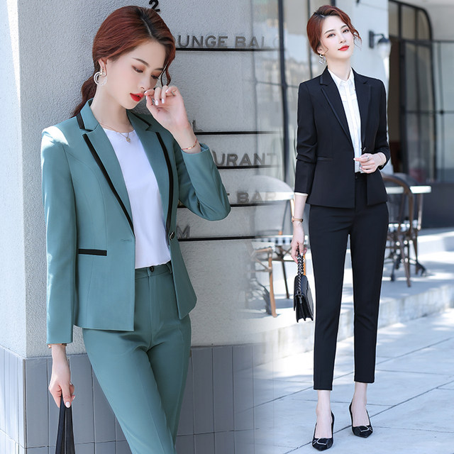 Formal women's business attire, western-style suits, Korean style slim ...