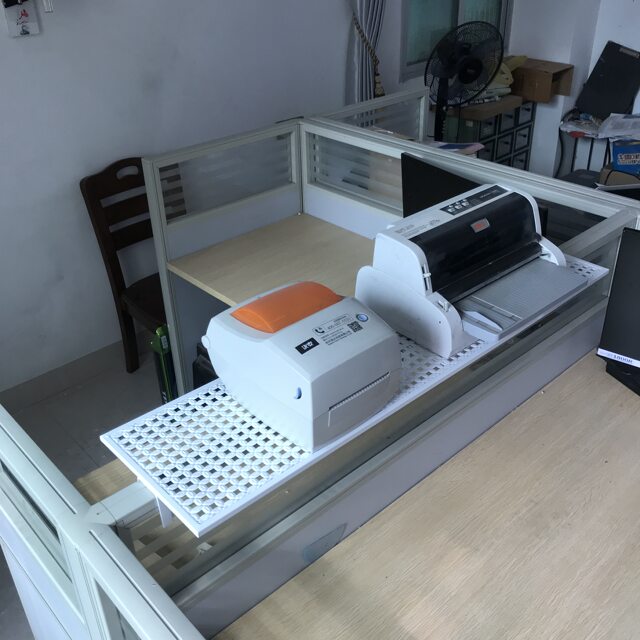 Office desktop telephone rack Office desk partition printer rack Work ...