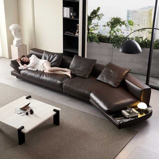 Essence minimalist sky leather sofa living room 2024 new large -sized ...