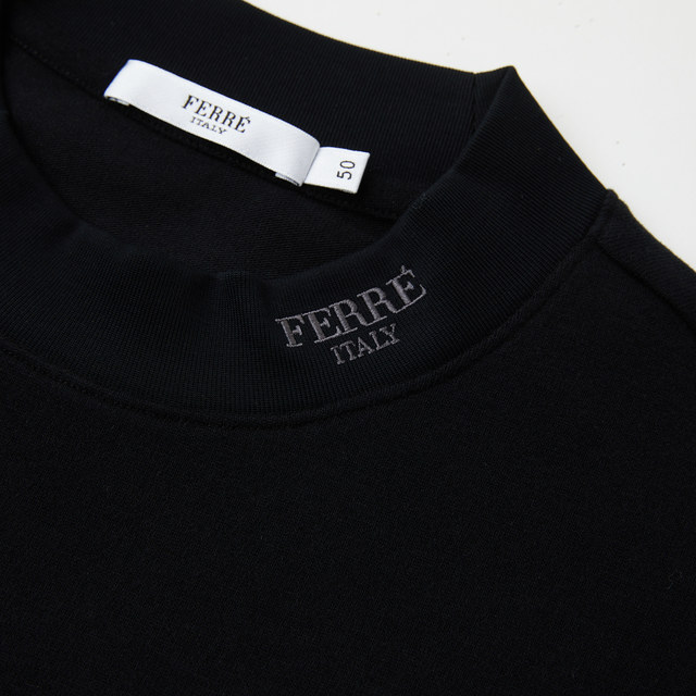 FERRE Ferre embroidered LOGO long-sleeved T-shirt light luxury men's ...
