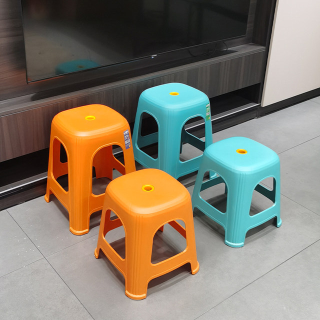 Plastic stool thickened simplicity Modern domestic stacking cooked glue ...