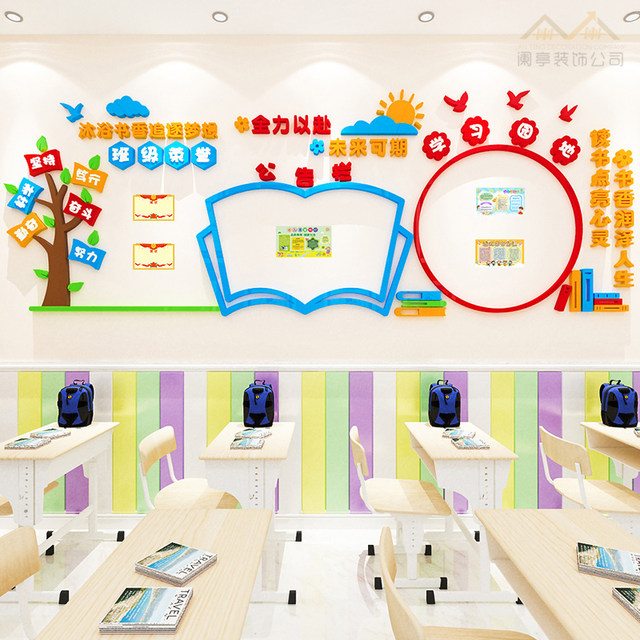 Class Convention Campus Cultural Wall Decoration Wall Patch 3D S three ...