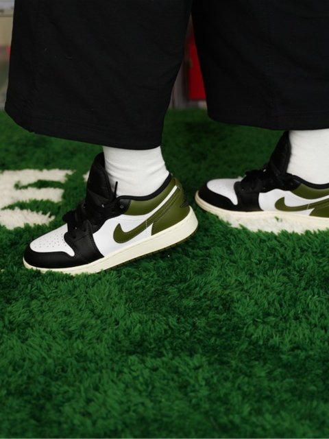 NIKE Nike big kids AIR JORDAN 1 retro low-top all-match sports ...