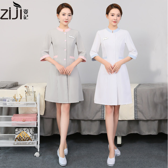 Korean beauty salon beautician work clothes suit autumn and winter spa ...