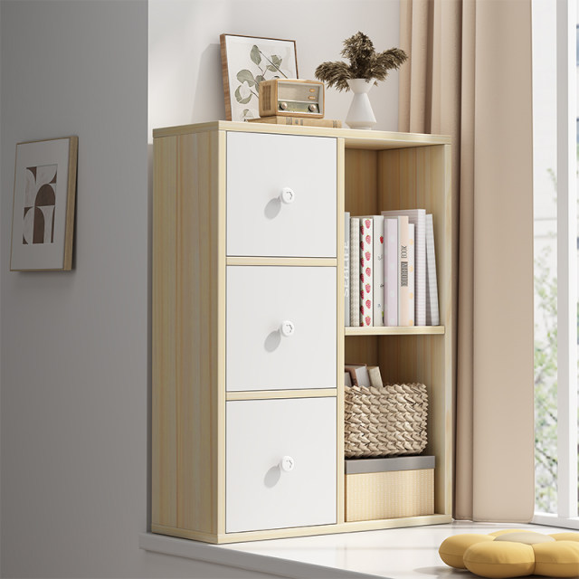 Bay window cabinet storage cabinet integrated door storage cabinet ...