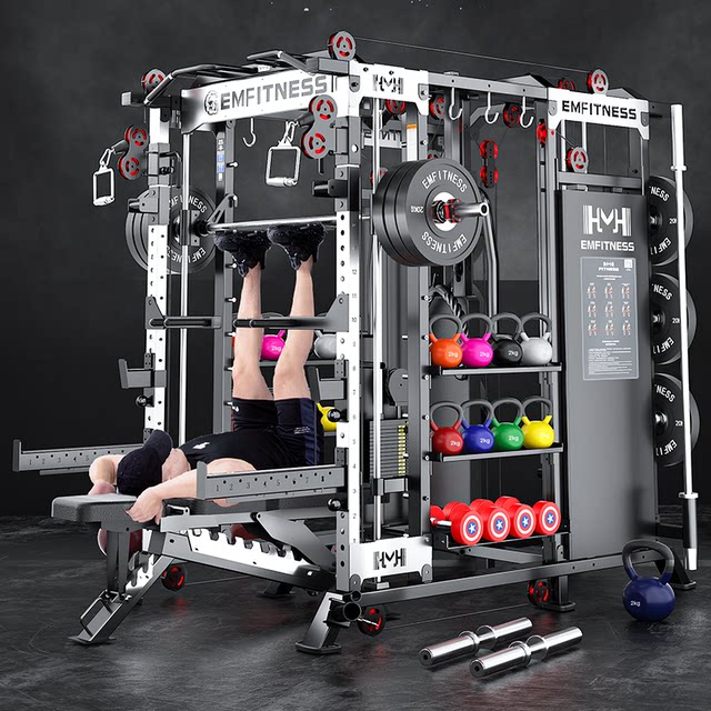 Smith machine gantry home fitness equipment squat rack multi-functional ...