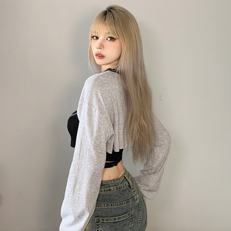 WEEKEEP hot girl style fashionable and versatile two-piece set for ...