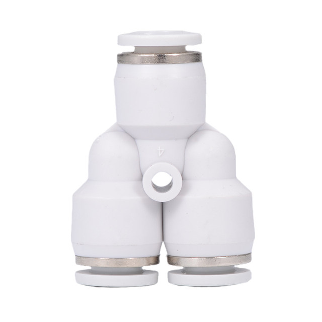 White quick connector PE/PEG/PY/PW three-way variable diameter T-type/Y ...