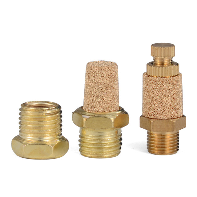 Copper muffler flat head/throttle/long head muffler pneumatic 1/2/3/4/6 ...