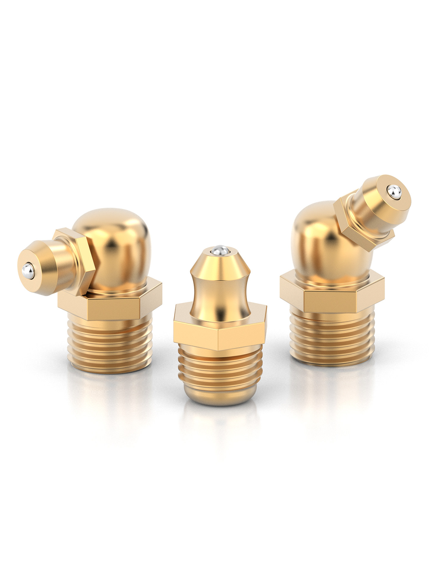 Messing-Schmiernippelsatz - M6-M16 - Jin gong