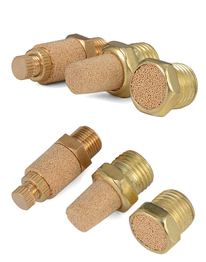 Copper muffler flat head/throttle/long head muffler pneumatic 1/2/3/4/6 ...