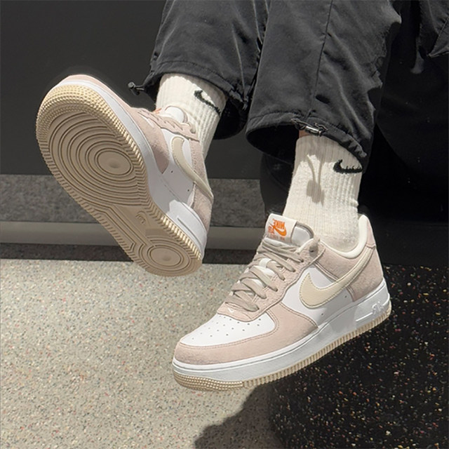 Nike men's shoes Air Force 1 AF1 pink versatile sports and casual shoes ...