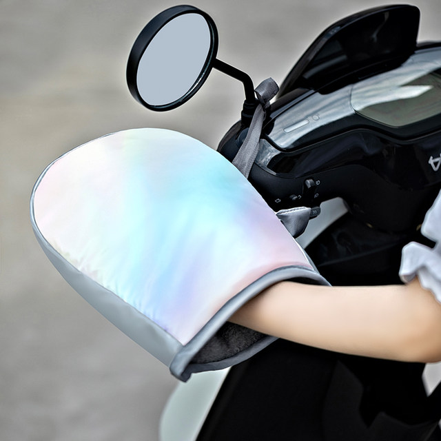 Electric rider handlebar cover for winter riding, wind protection ...