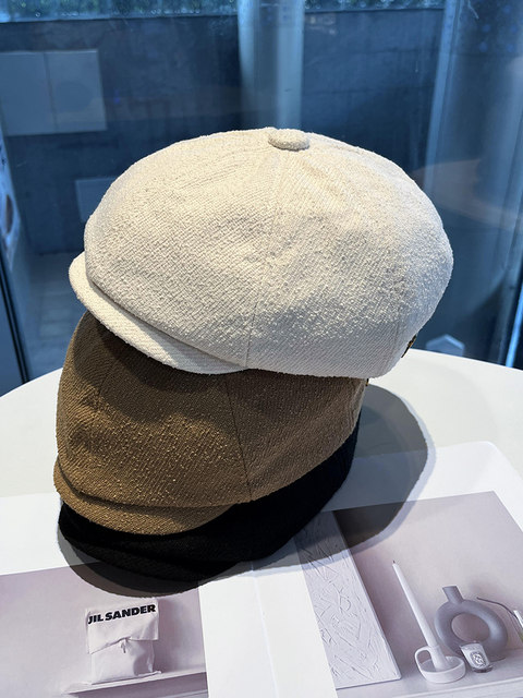 British retro forward hat female in autumn and winter simplicity Mao ...