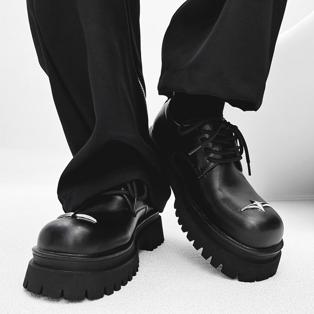 Niche Senior Somingi Shoes Wide Men Yingfeng VIBE leather commute ...