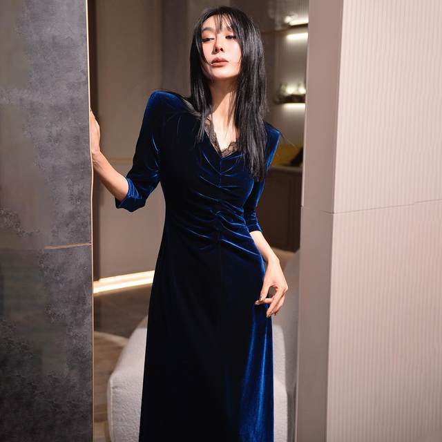 Elegant temperament, high -level sense, imported velvet seven -pointed ...