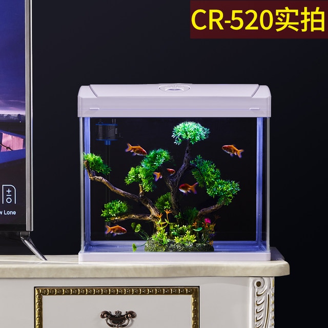 Fish tank living room small mini desktop household aquarium new free ...