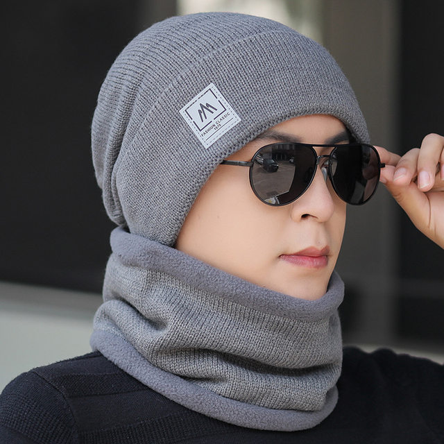 Velvet and thickened] Cycling motorcycle neck scarf hat, winter warm ...