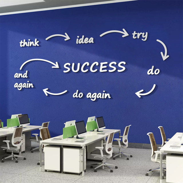 Office wall decoration, corporate culture wall, meeting inspirational ...
