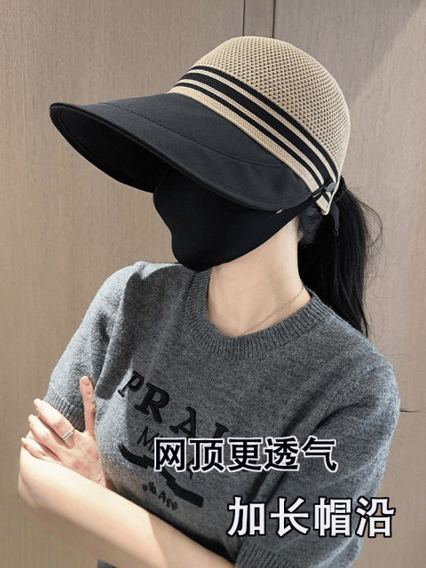New summer hollow breathable fisherman hat for women can hang masks for ...