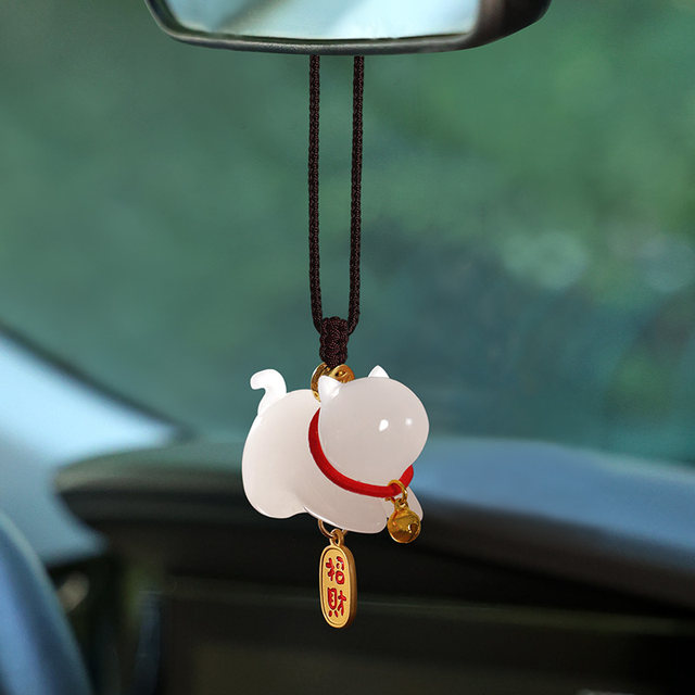 Car back -view mirror pendant in and out of Ping An Jade Cat Cat Motor ...