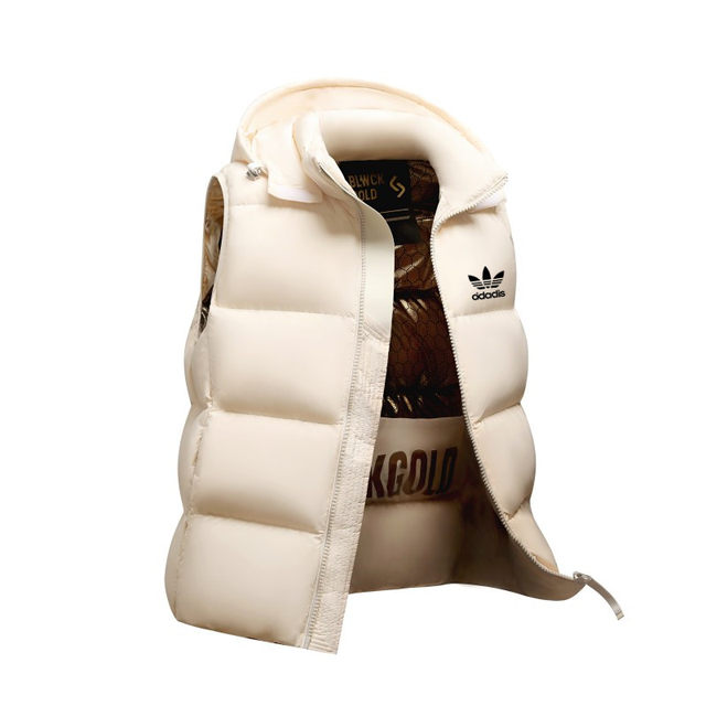 Kevin clover black gold down vest male winter white duck down new trend ...