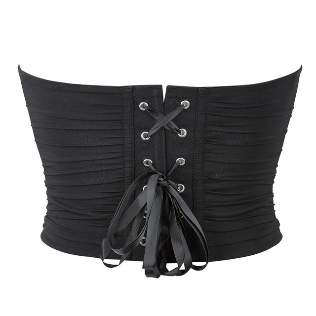 The newly -breathable mesh elastic tube top, the chest, the chest sexy ...