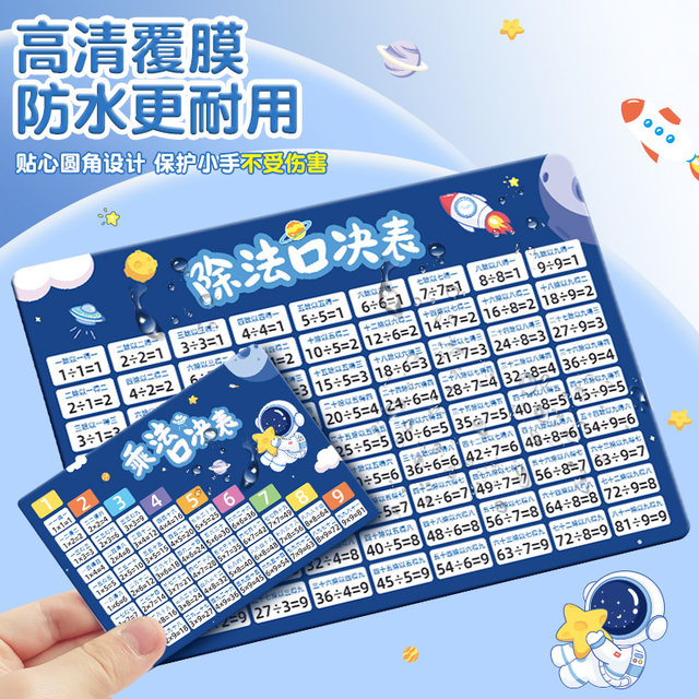 Ninety-nine multiplication formula table multiplication and division ...