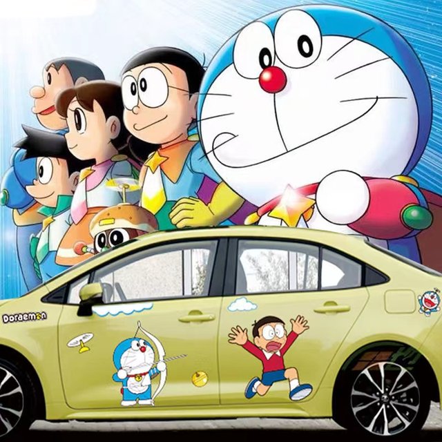 Doraemon car stickers cute cartoon Doraemon body decoration decals ...