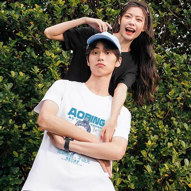 Tangshi Group DESSO short-sleeved men and women's versatile white short-sleeved T-shirt 100% ...