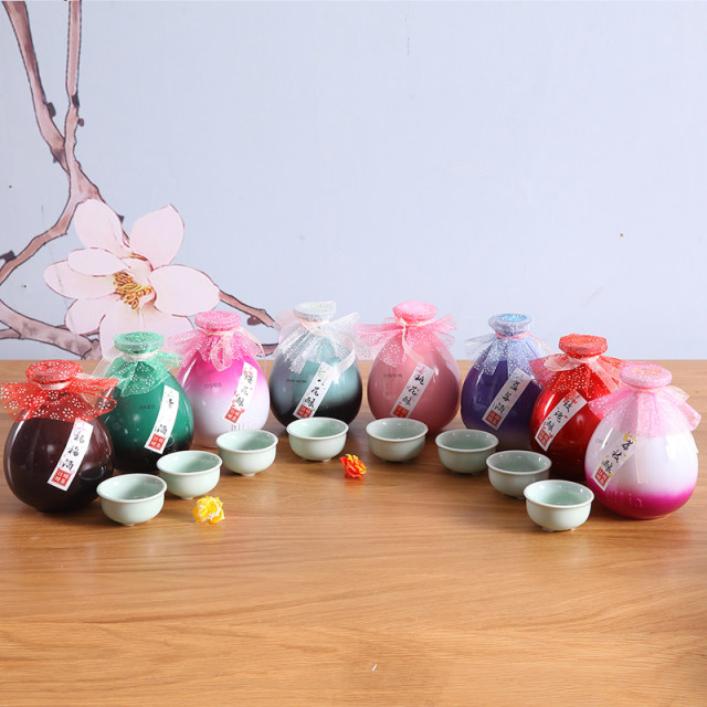 8 bottles of combination fruit wine, peach blossom wine, osmanthus rose ...