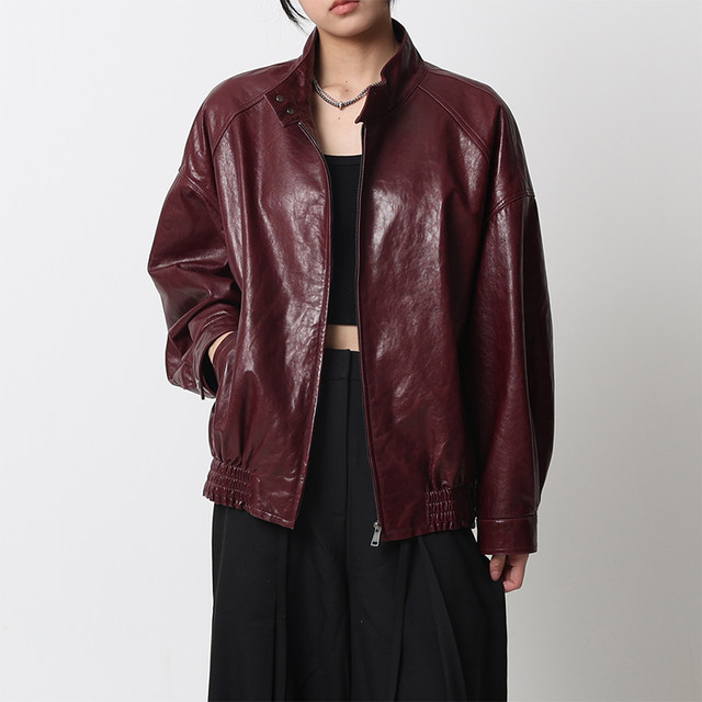 Jiuxi American retro Maillard style solid color sheepskin washed ...