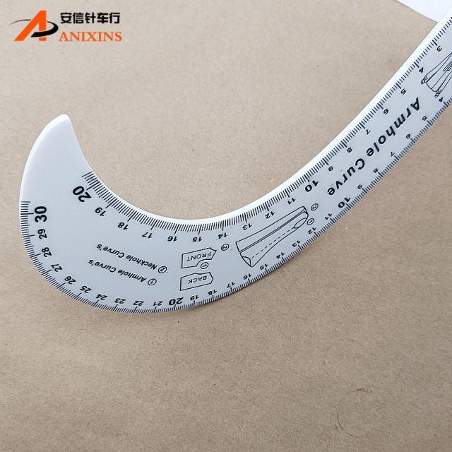 Eight-piece sleeve sleeve ruler for clothing design, sleeve hole curve ...