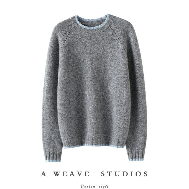 My favorite style~Thick fake two-piece 100% pure cashmere sweater for ...