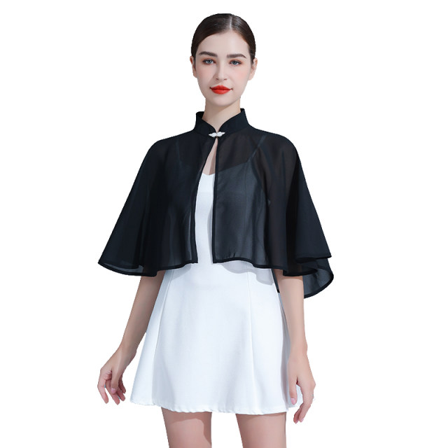 Sun protection cloak shawl women's summer thin coat 2024 new chiffon ...
