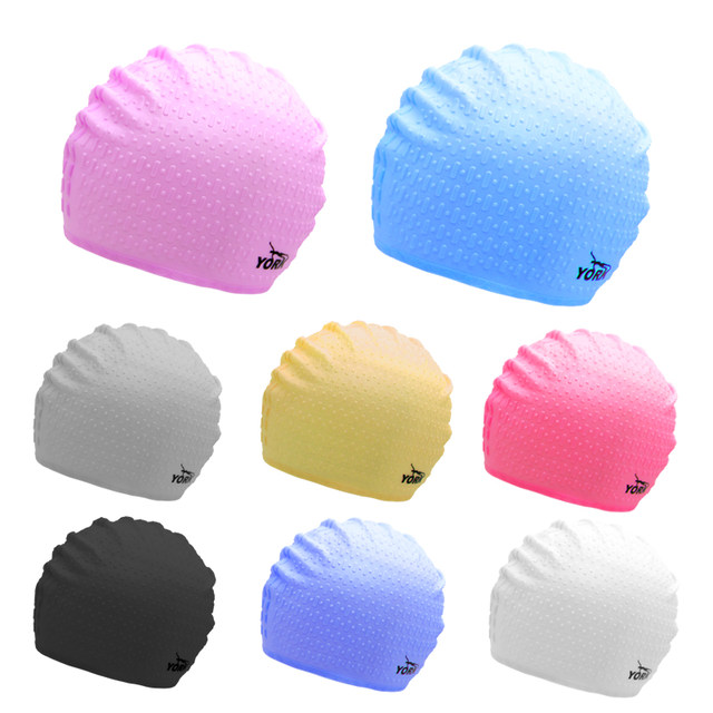 Men and women's swimming caps, water droplets, high elasticity, and ...