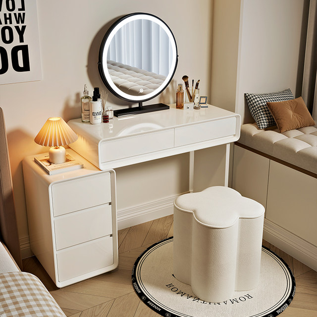Solid wood painted small apartment dressing table bedroom 60cm modern ...