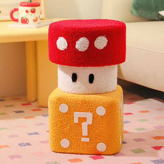 Creative mushroom solid wood dwarf stool girl bedroom student dormitory ...